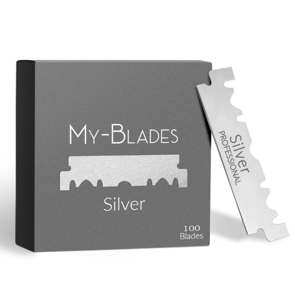 My-Blades® Silver Single Sided Steel Razor Blades – Luxx Brands